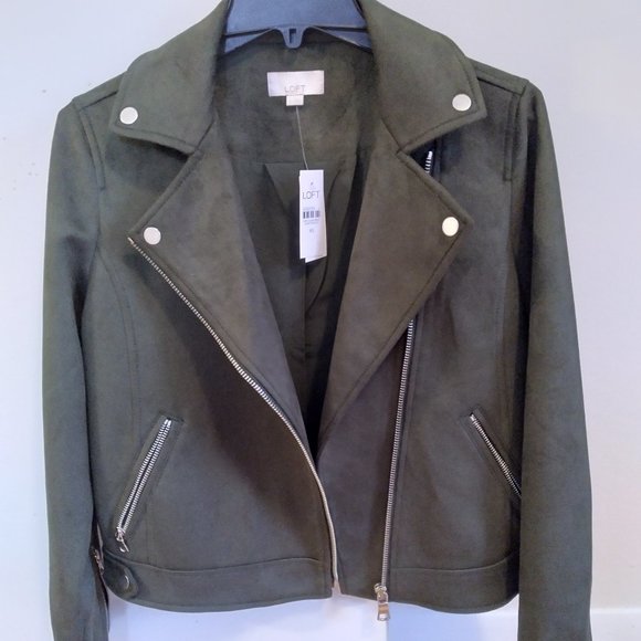LOFT | Jackets & Coats | Nwt Loft Faux Suede Moto Jacket | Poshmark